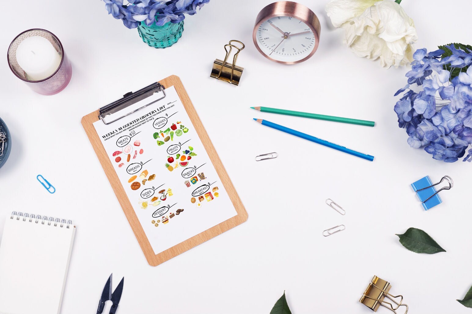 Fun Grocery List Template, Checklist, Spreadsheet, Grocery List ...