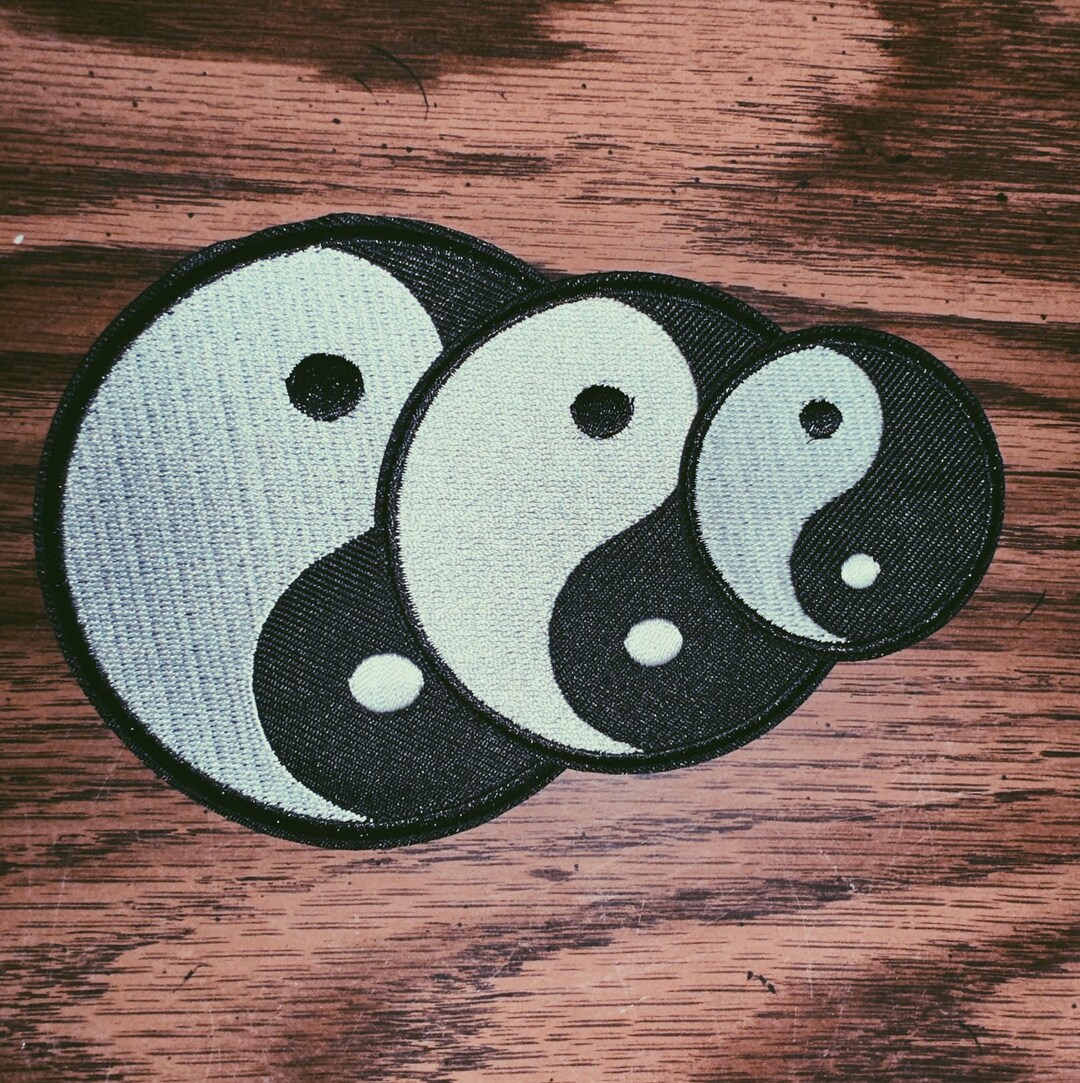 Set of 3 Iron-on Yin Yang Patches - Etsy