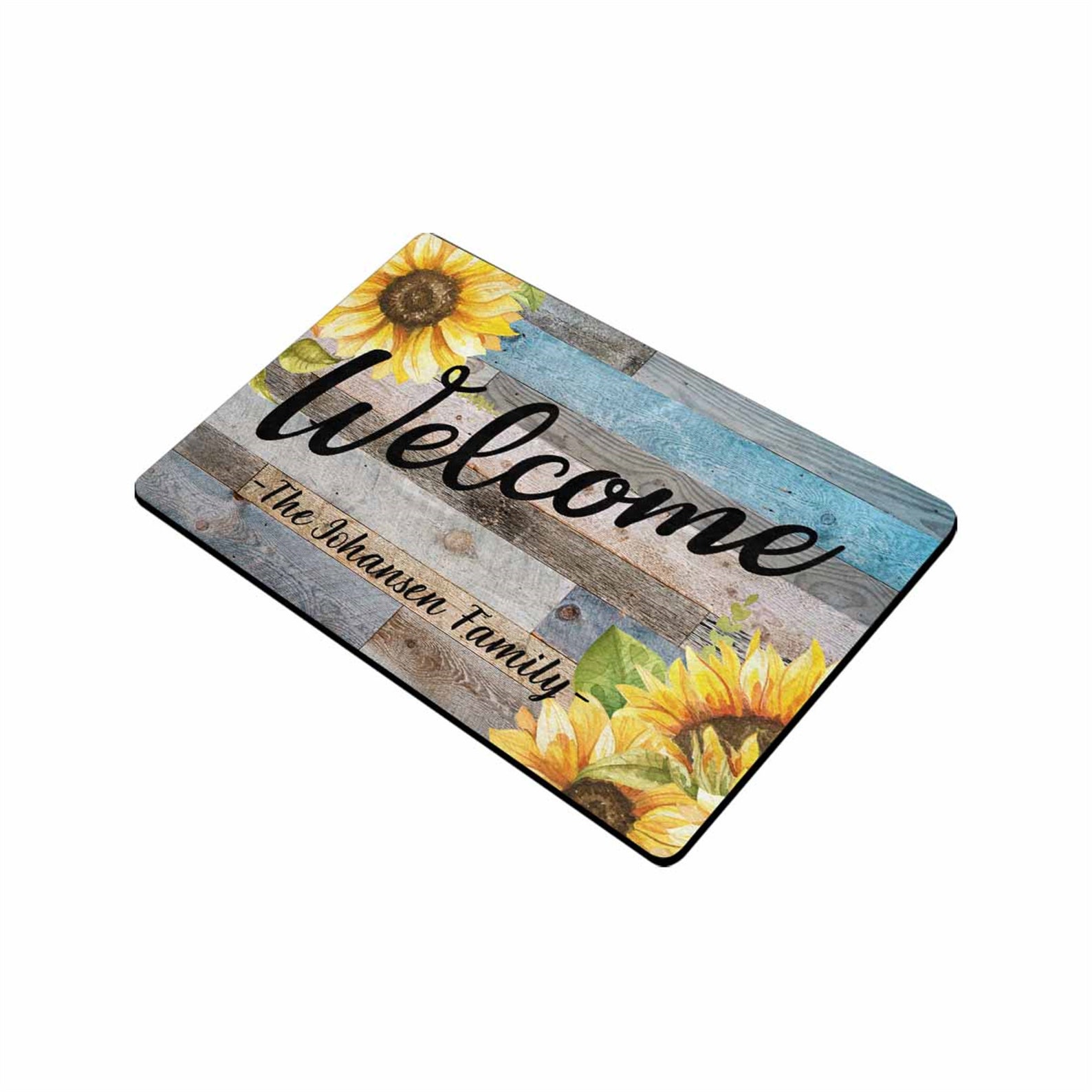 Personalized Name Sunflower Doormat Indoor Custom Welcome Mat - Etsy