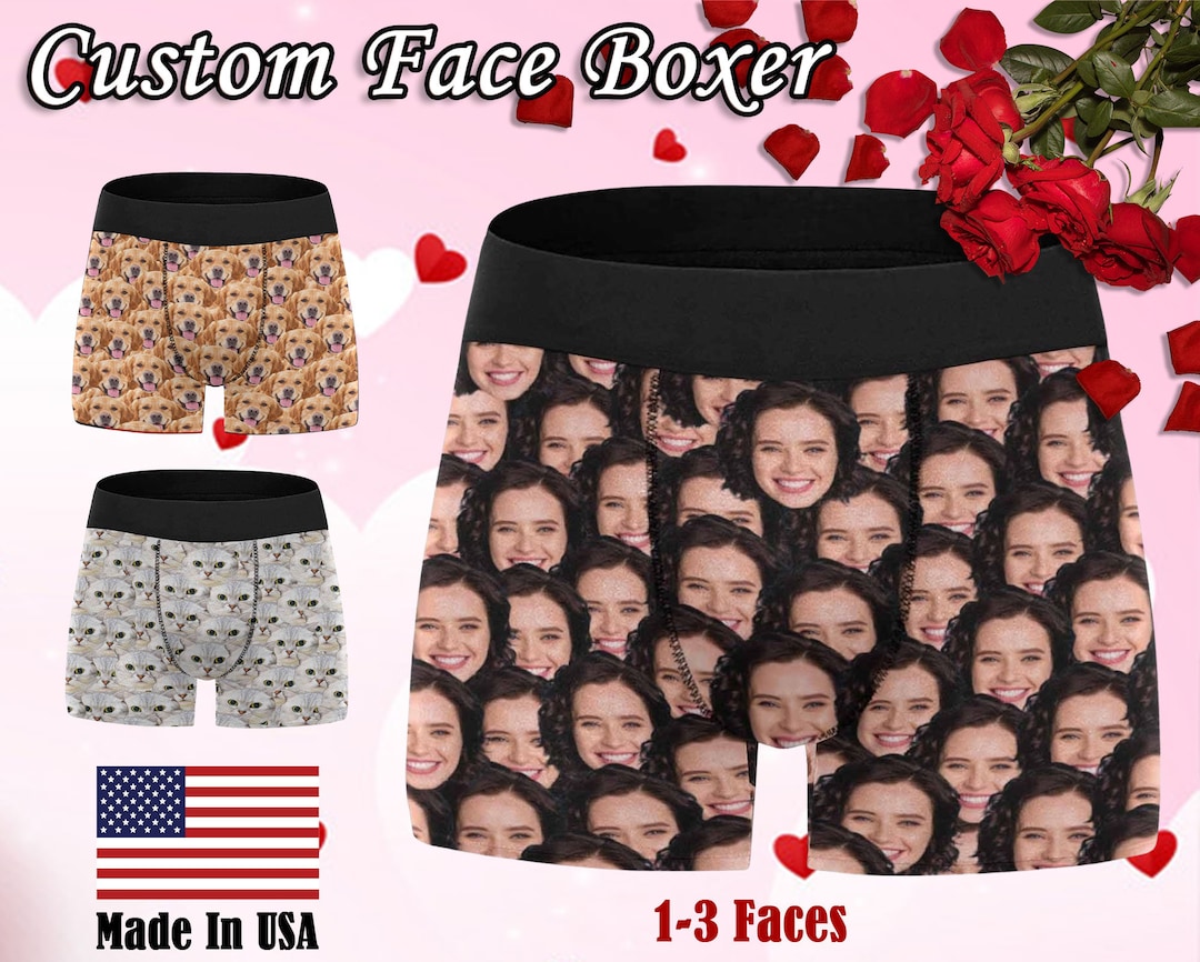 Custom Boxers With Face, Custom Multi-faces Boxer, Custom Boxer Men ...
