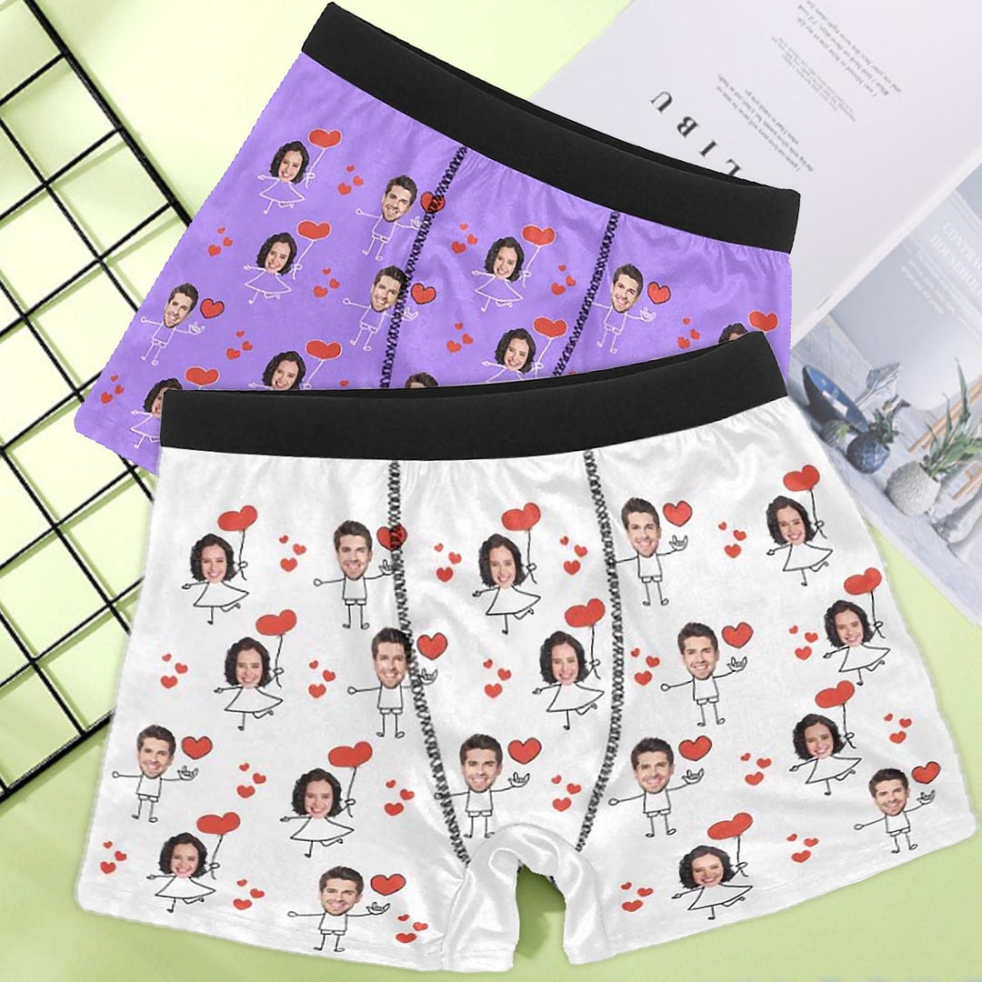 Personalized Face Boxers: Custom Valentine's Day Underwear Gift - Etsy