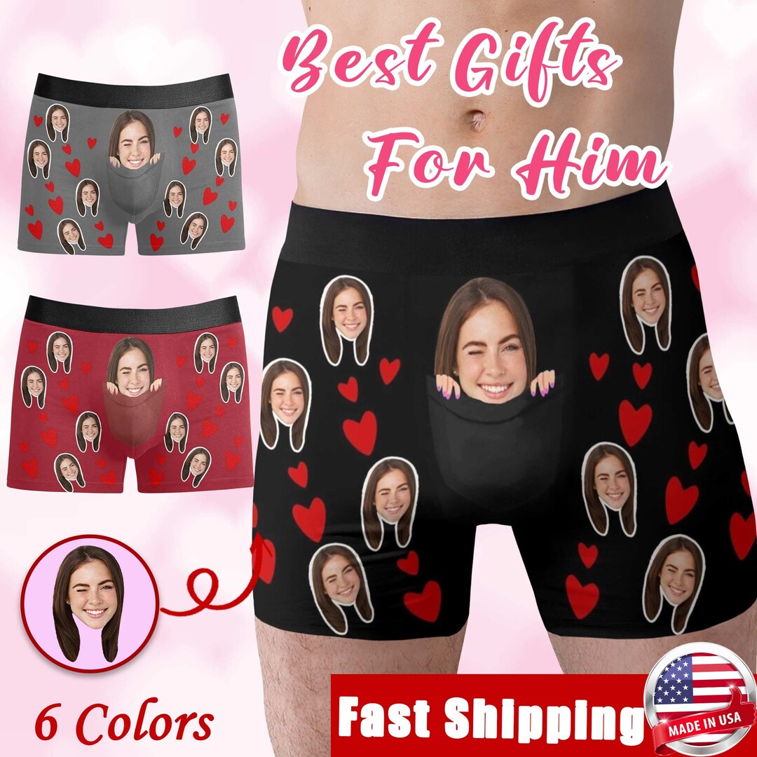 Custom Boxers Men Custom Boxers With Face Custom Underwear - Etsy
