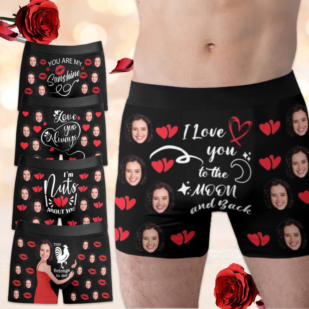 Personalized Face Boxers: Custom Men's Underwear, Valentine's Gift - Etsy