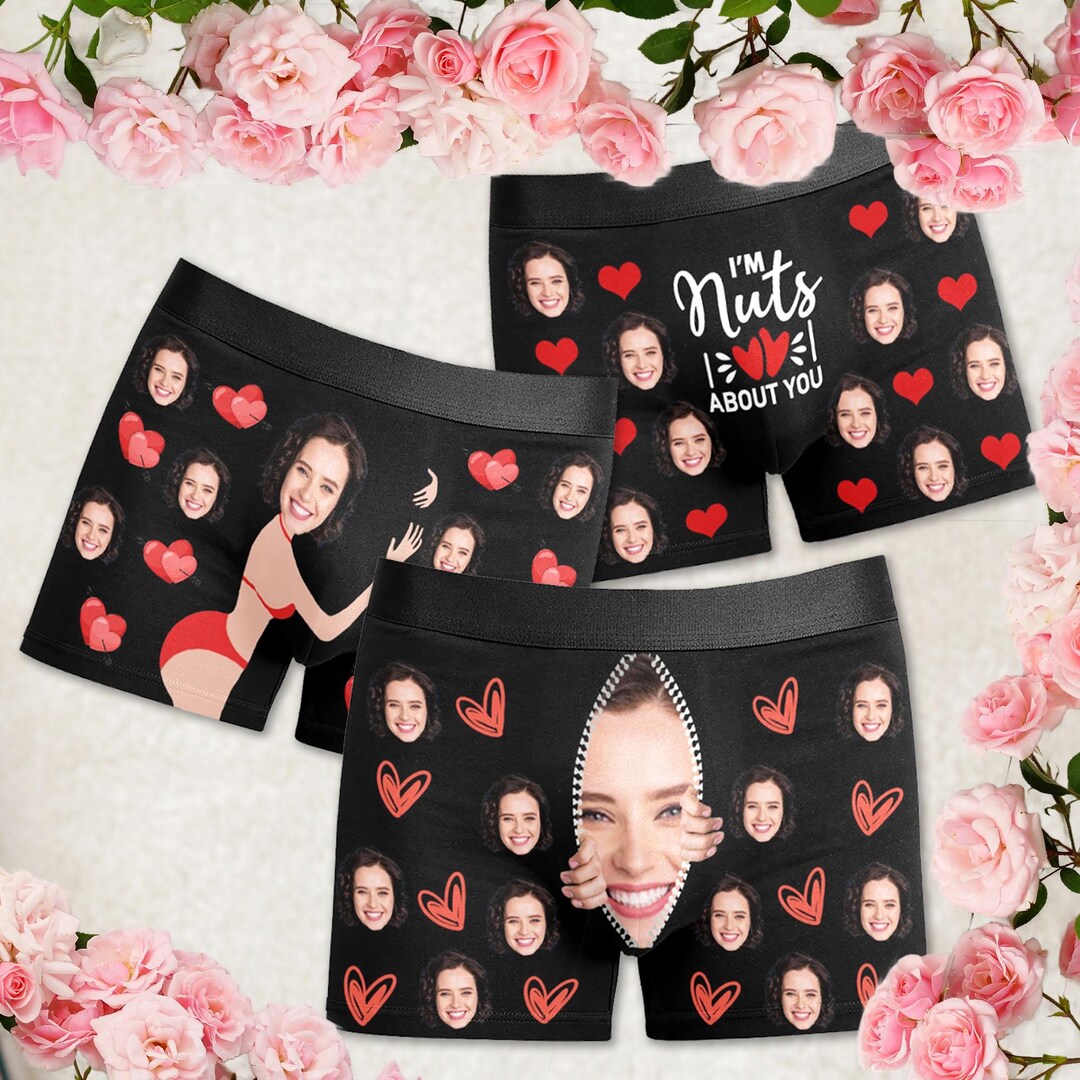 Personalized Zipper Face Boxer, Custom Boxer Briefs With Photo for Men ...