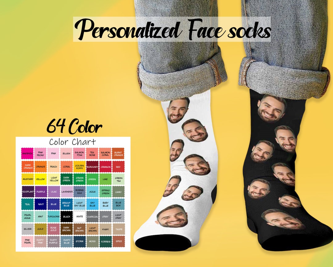 Personalized Socks With Faces, Custom Color Socks With Faces ...