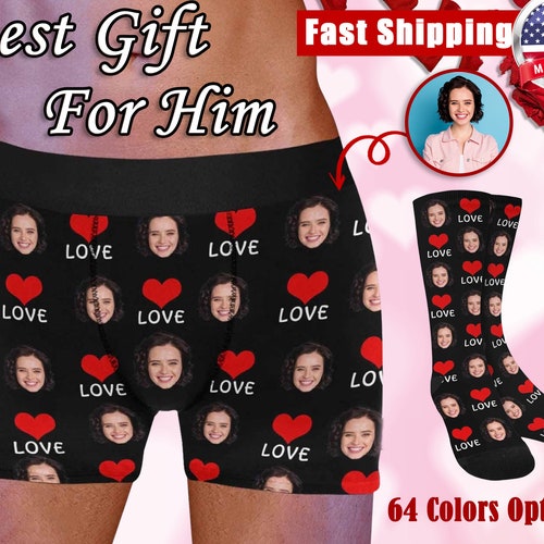 Custom Boxers With Face Personalized Face Photo Underwear for - Etsy
