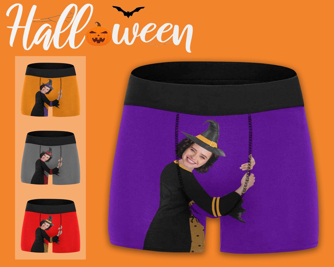 Halloween Gift, Personalized Halloween Hugging Boxer With Faces, Custom ...