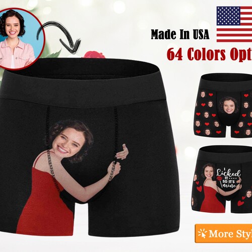 Personalized Face Boxer Briefs Valentines Day Gift Underwear - Etsy