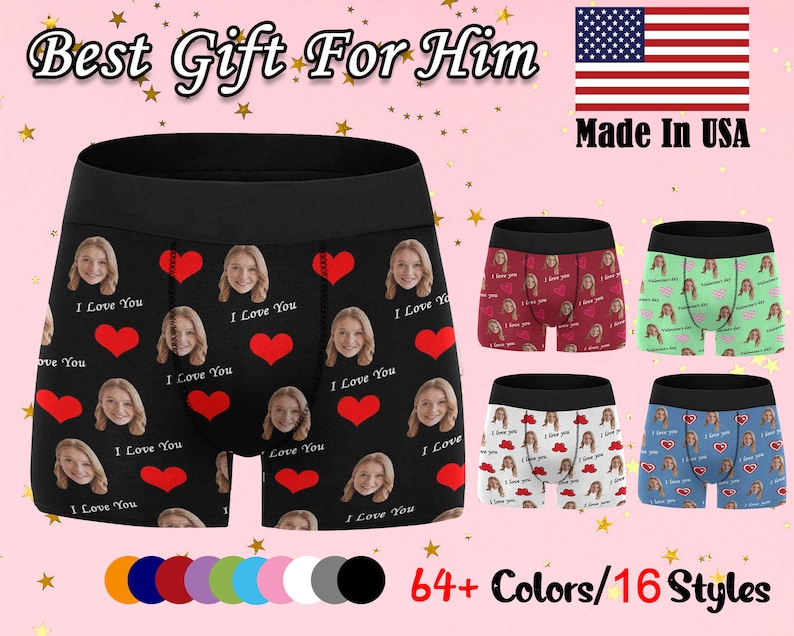 Custom Boxers Briefs With Face Custom Underwear Men Custom - Etsy