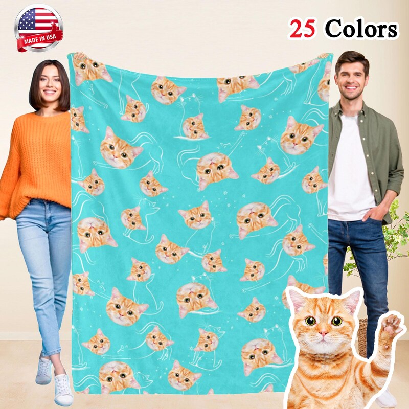 Custom Cat Blanket - Etsy