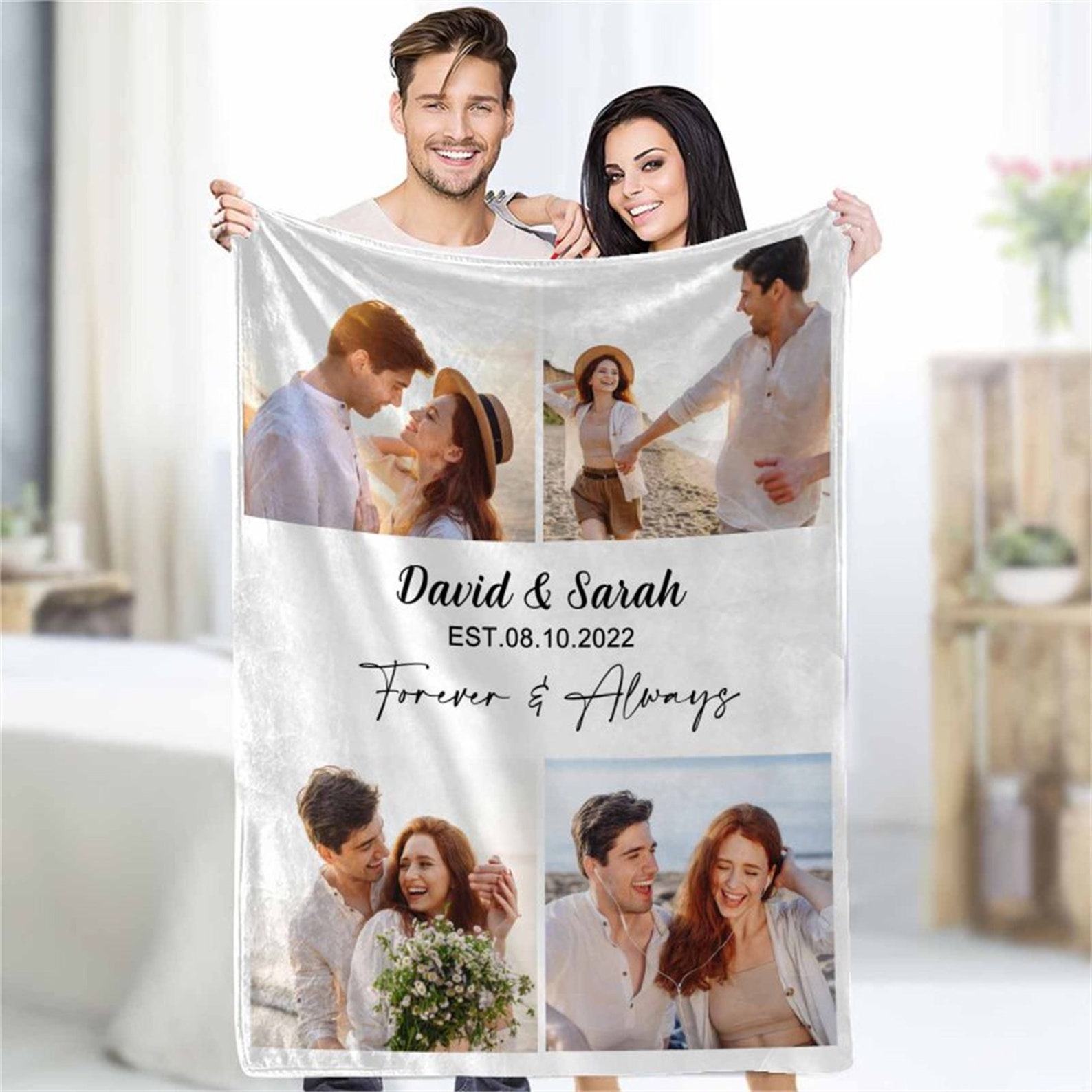 USA Custom Blanket With Pictures Personalized Photo Blanket - Etsy