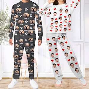 Custom Dog Cat Pajamas for Pet Lover, Personalized Pajama Set With ...