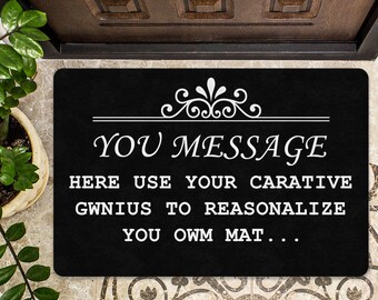 Custom Text Rug - Etsy