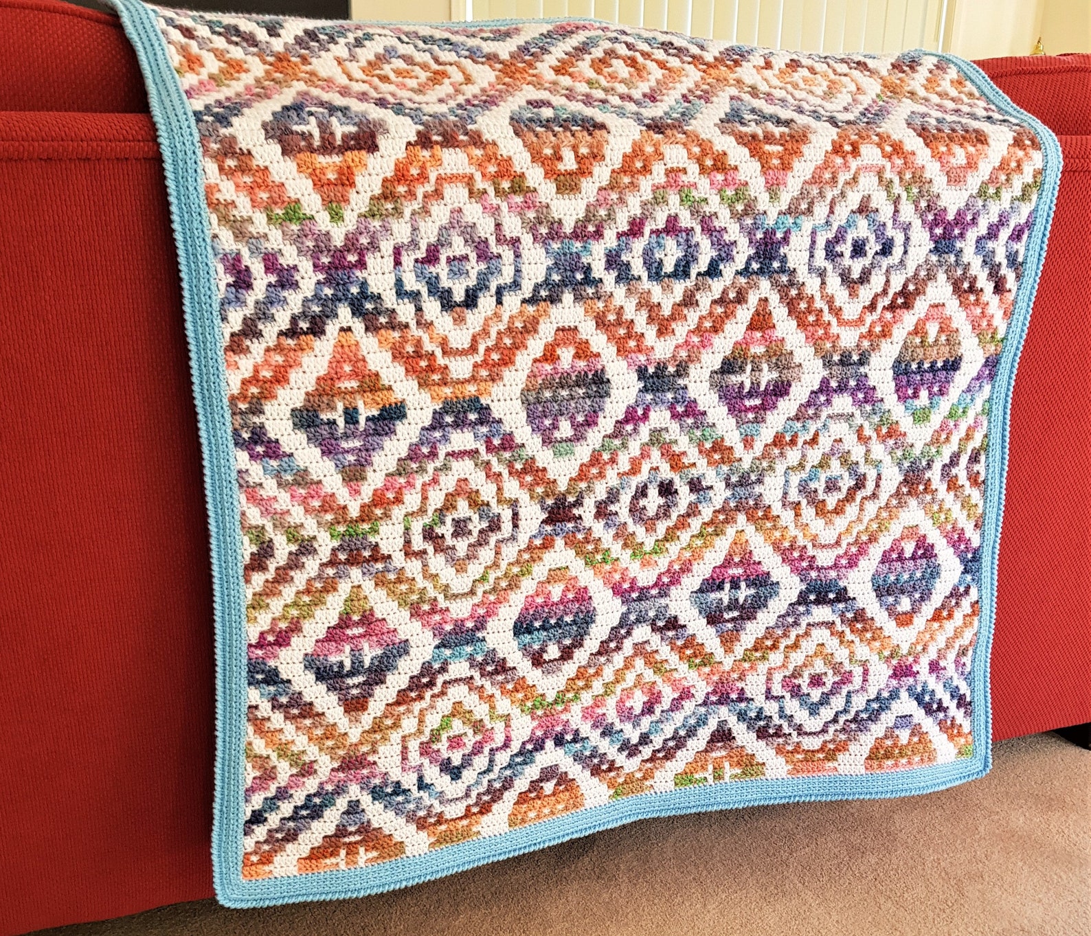 Mosaic Overlay Crochet Blanket Pattern Daydreams PDF File - Etsy