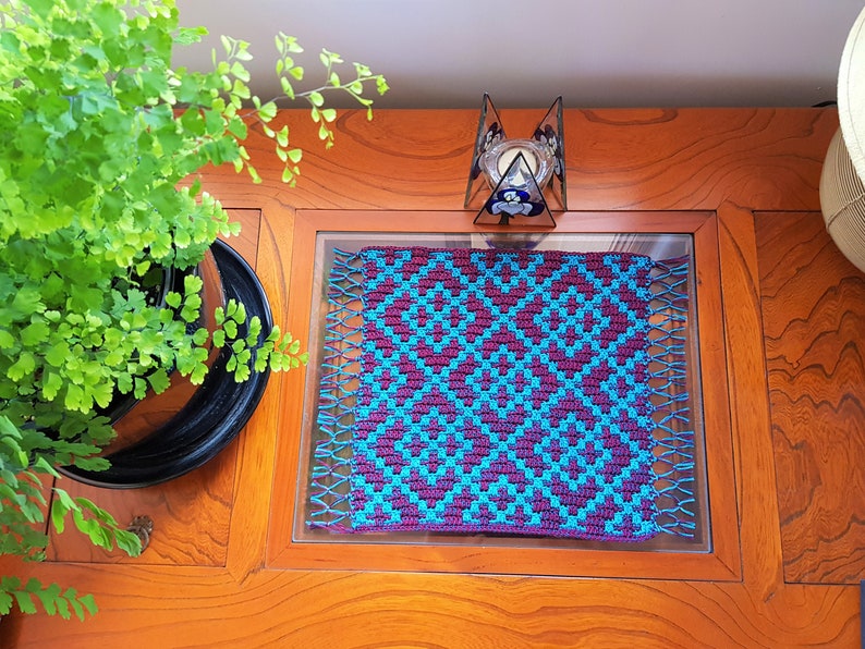 Delightful Diamonds Table Mat Overlay Mosaic Crochet Pattern - Etsy