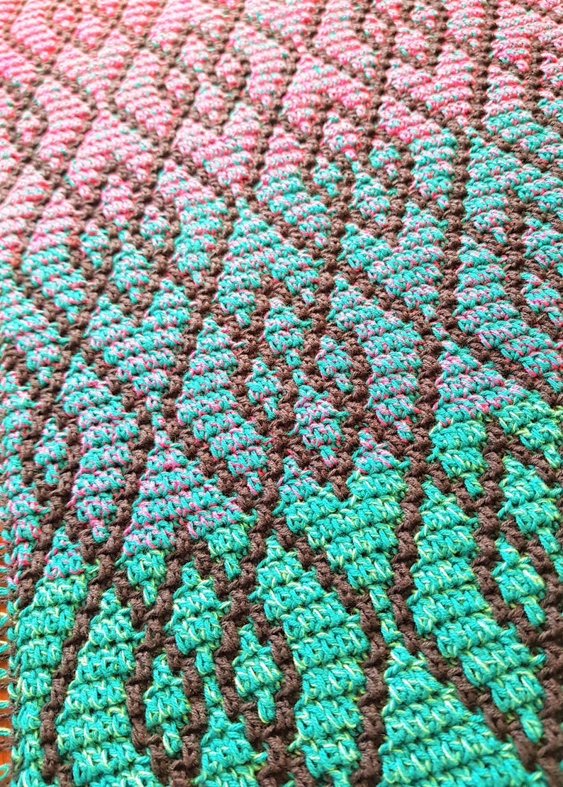 Linked Diamonds Mosaic Crochet Pattern, Overlay Mosaic, PDF File - Etsy