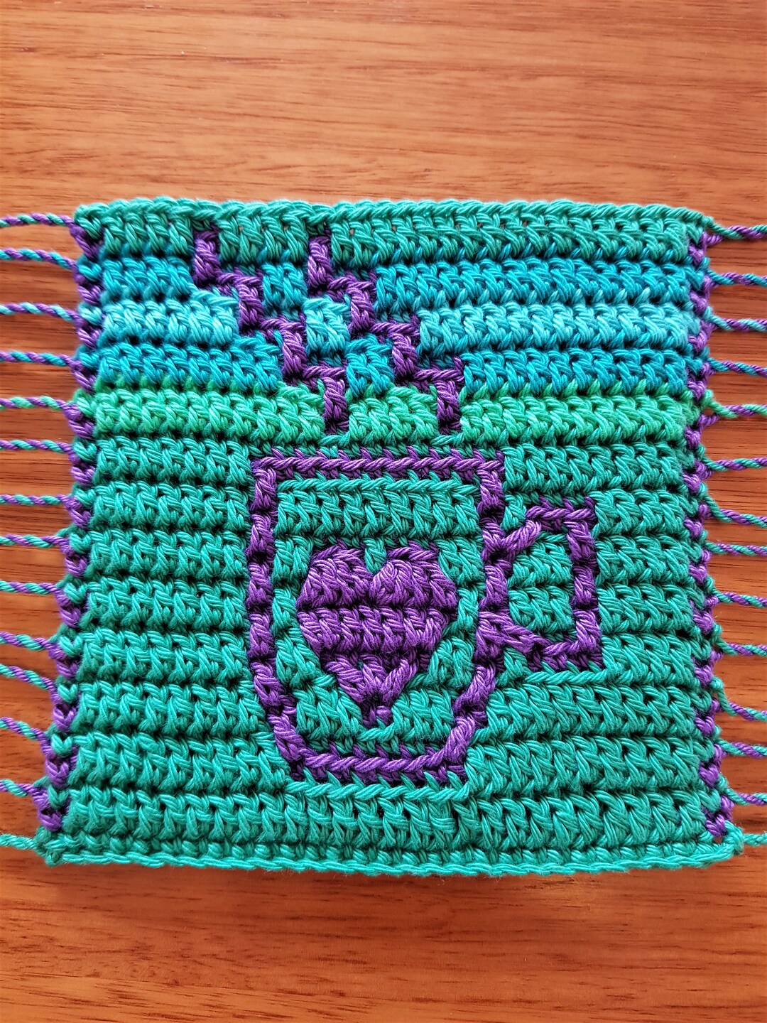 Mosaic Overlay Crochet Coffee Mug Rug Pattern - Etsy