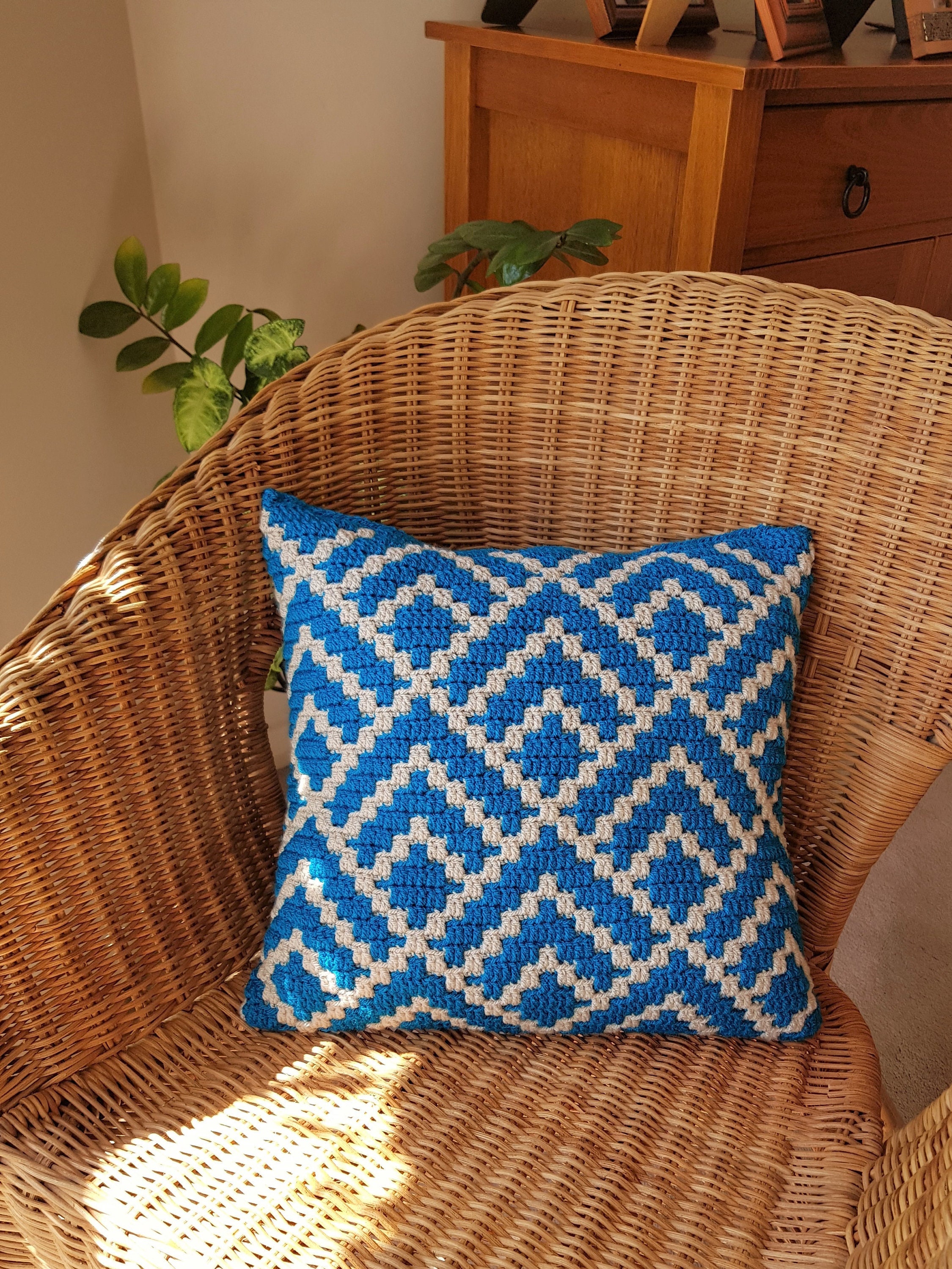 Six Times Six Cushion - Mosaic Overlay Crochet Pattern, PDF File - Etsy