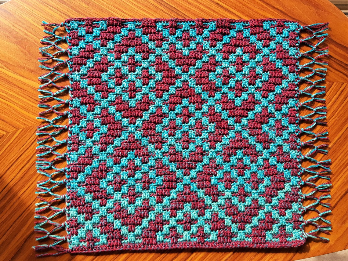 Delightful Diamonds Table Mat Overlay Mosaic Crochet Pattern - Etsy