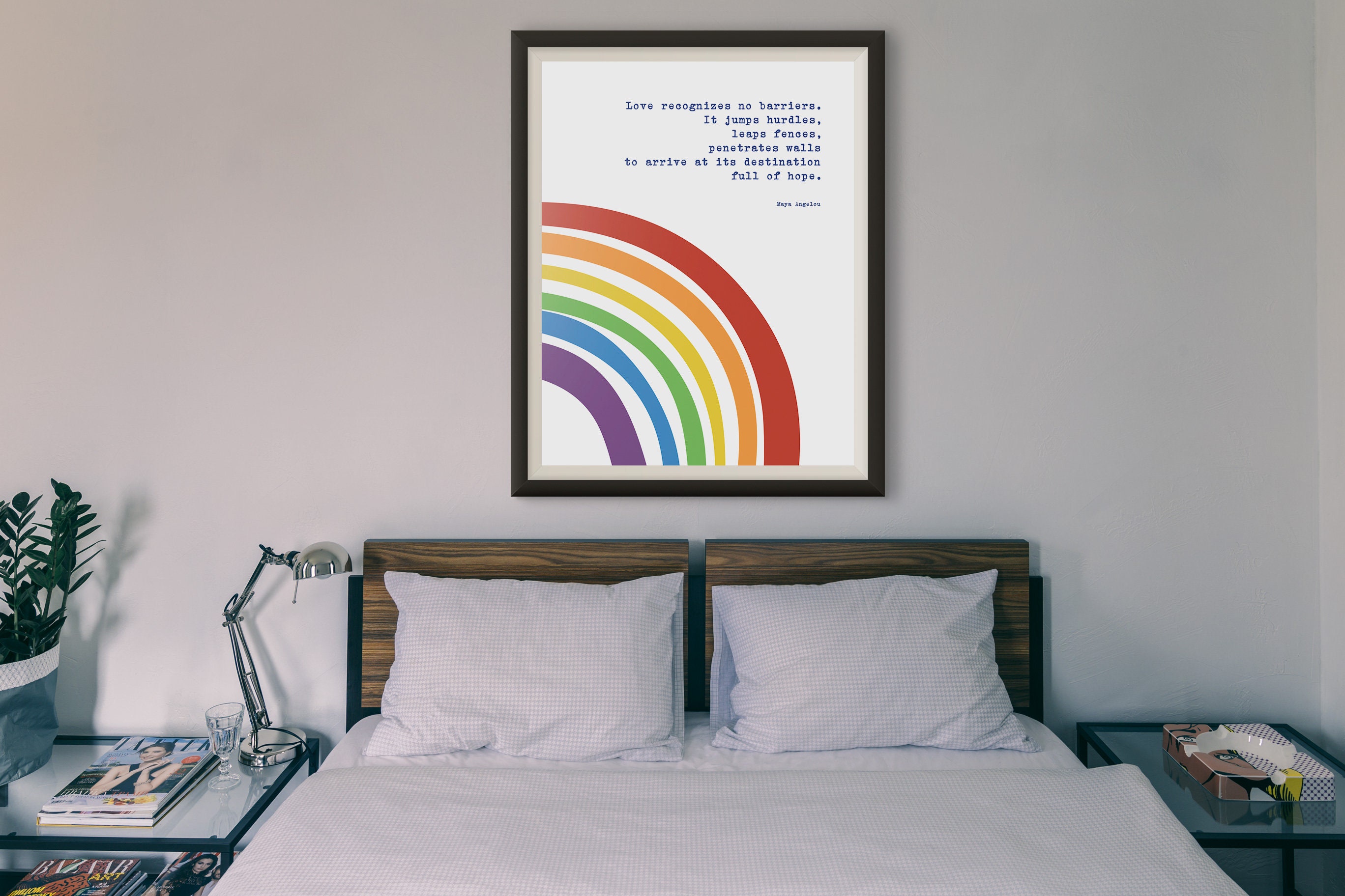 A3 Poster - Love Recognizes No Barriers, Maya Angelou - Etsy UK