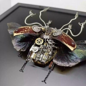 Cyberpunk Beetle Powered by A Mini Power Station, Cyborg Mechanical ...