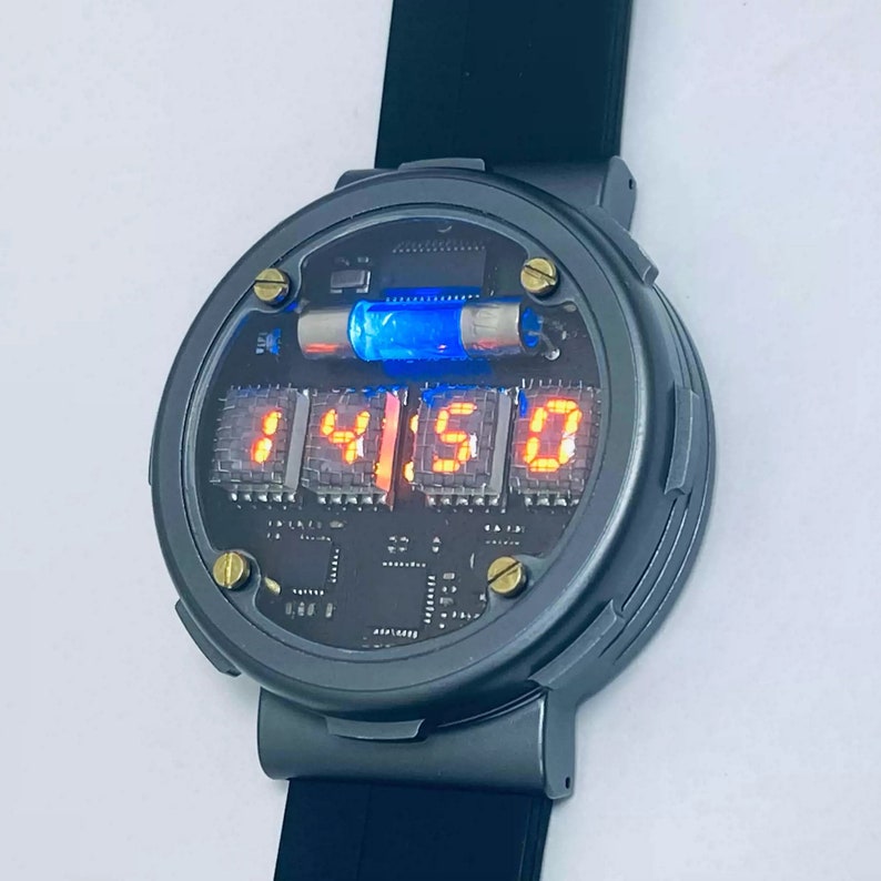 Cyberpunk Nixie Watch, App Controlled, IP67 Waterproof, Neat Circuit ...