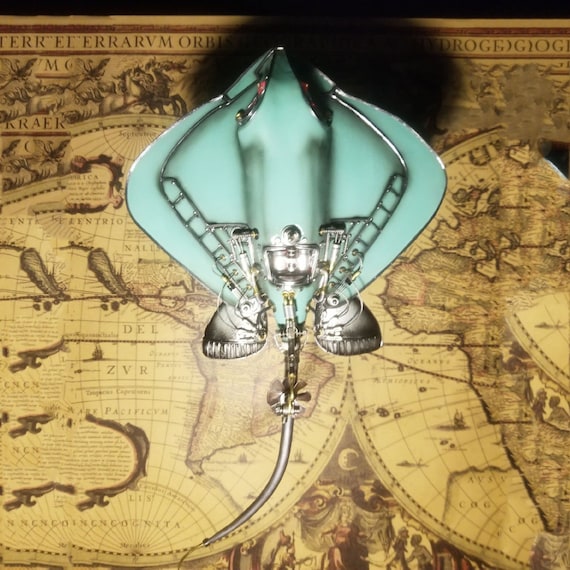 Manta Ray Mechanical Mutant 3D Robot Creature Animals Art | Etsy