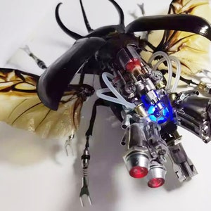 Cyberpunk Beetle Propelled by 4 Rocket Engines Cyborg Mechanical Insect ...