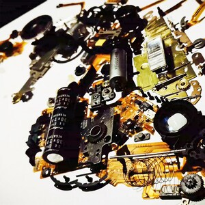 Mechanical Camera Parts Framed Wall Art Decor, Electronic Mechanical ...
