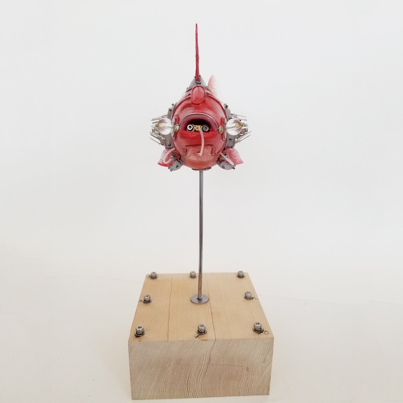 Gold Fish Mechanical Mutant 3D Robot Creature Animals Art | Etsy