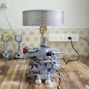 Handmade Industrial Table Desk Lamp Featured With A Carburetor Touch ...