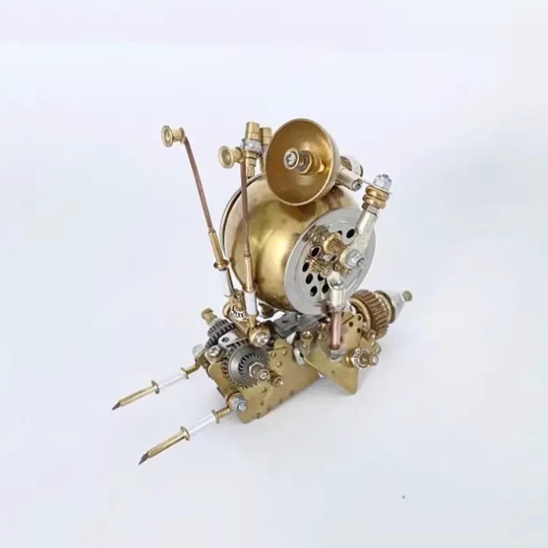 Steampunk Brass Mechanical Snail Sculpture Handmade Metal Artwork ...