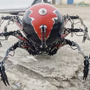Mechanical Metal Spider Sculpture Sci-fi Style With Articulated Joints ...