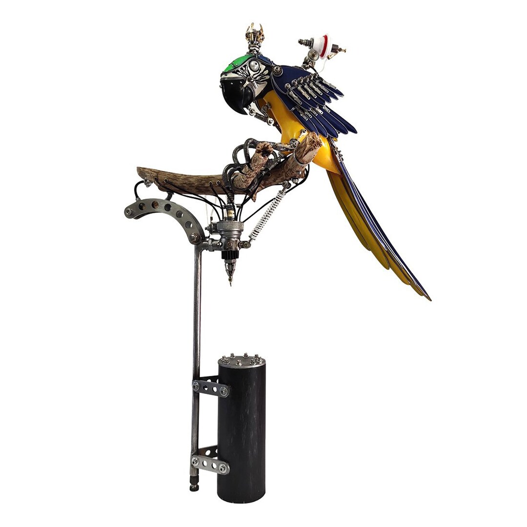 Scarlet Macaw Mechanical Mutant 3D Robot Creature Animals Handmade ...