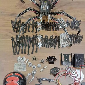 Mechanical Metal Spider Sculpture Sci-fi Style With Articulated Joints ...