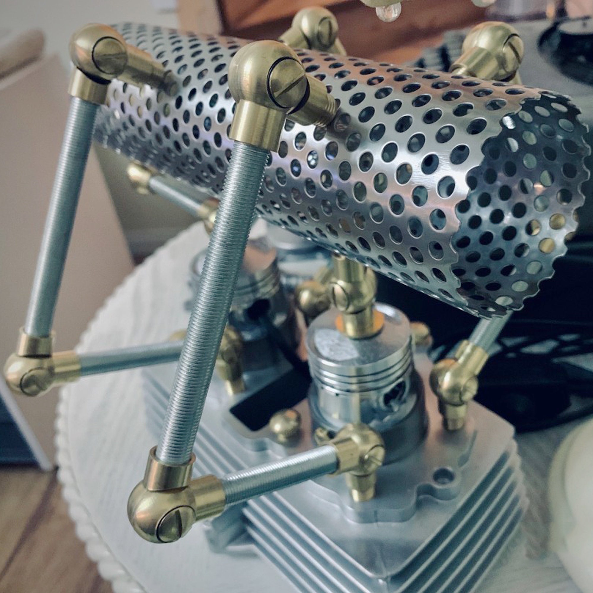 Industrial Table Lamp Featured With Motorcycle Cylinder Block - Etsy