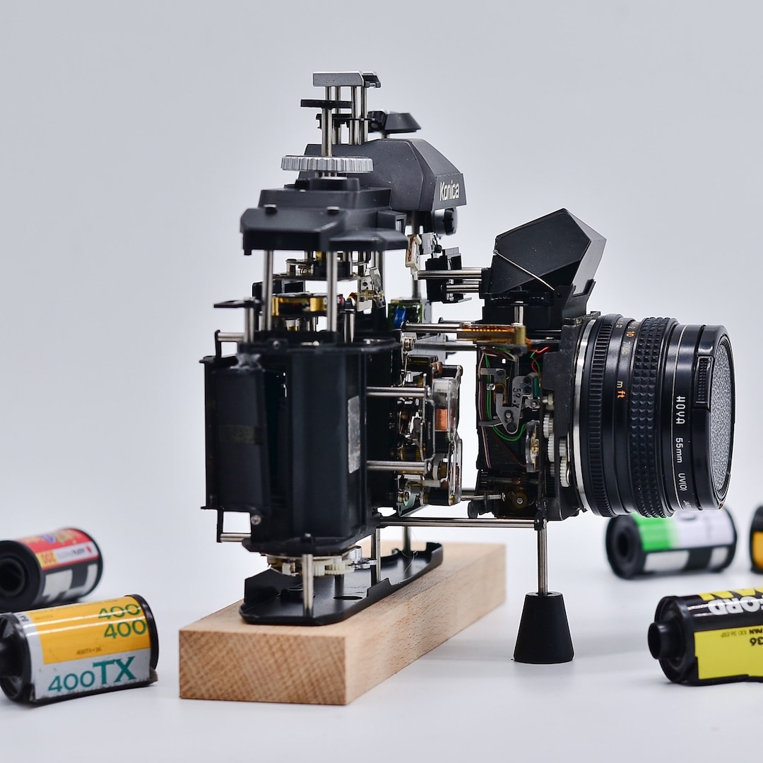 Disassembled 3D Mechanical Camera Deconstructed Art Decorative ...