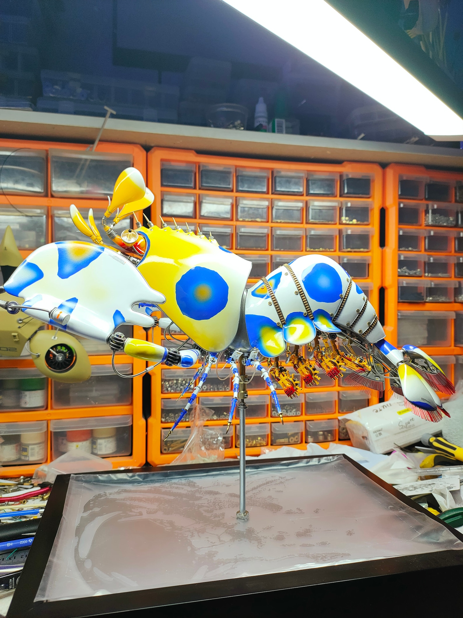 Mechanical Mutant 3D Harlequin Shrimp Sculpture Handmade Crafts ...