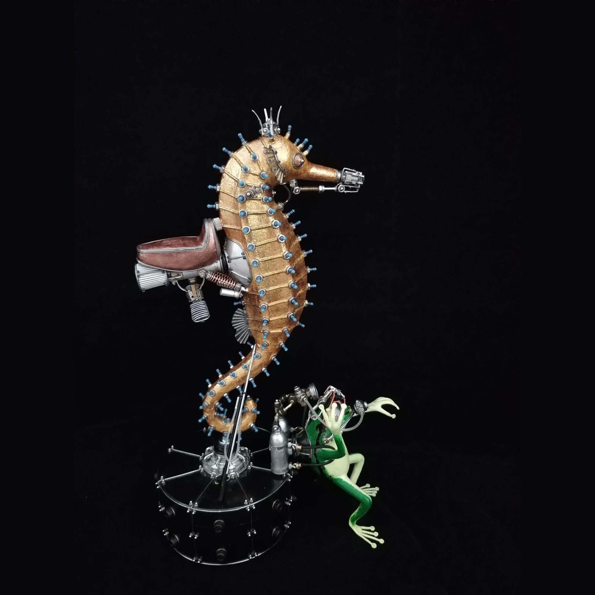 Mechanical Diving Frog Mutant Sculpture Steampunk Handmade - Etsy