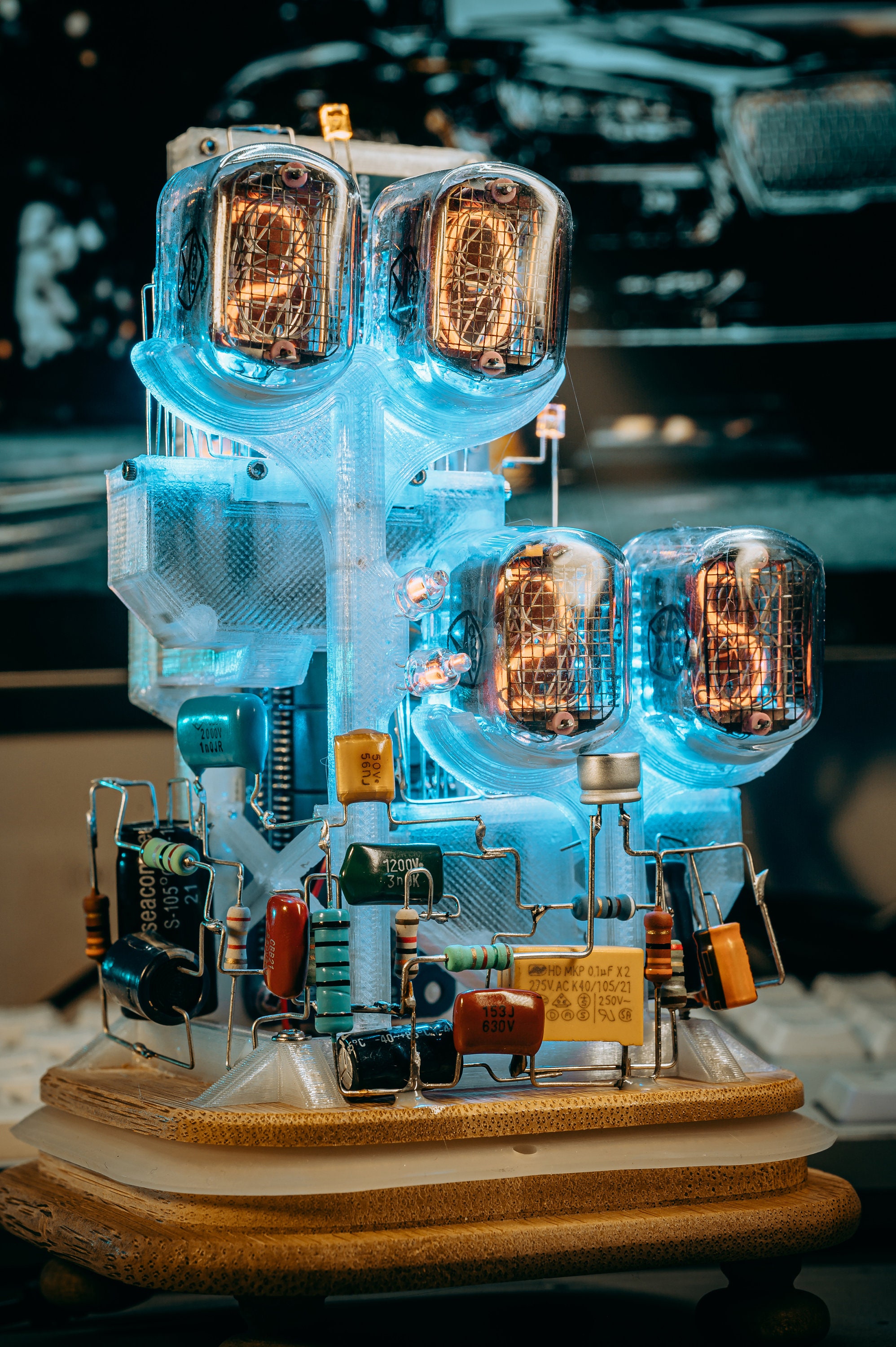 Nixie Tube Clock Features 3D Vertical Layout Neat Visible - Etsy