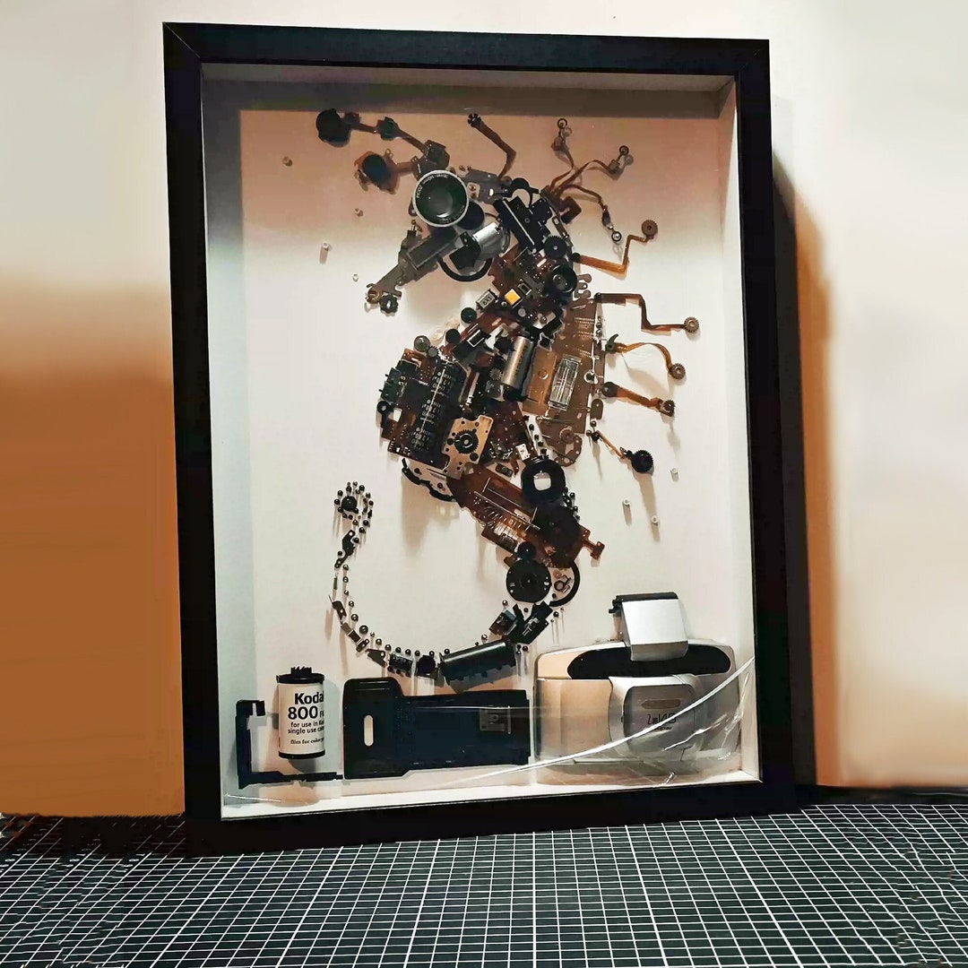 Mechanical Camera Parts Framed Wall Art Decor, Electronic Mechanical ...