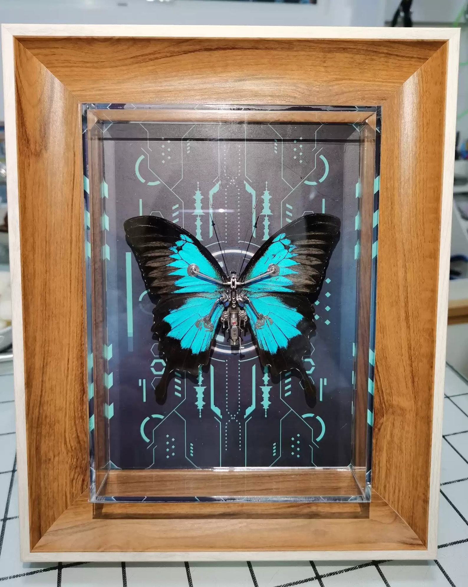 Cyberpunk Butterfly Papilio Ulysses With A Mechanical Wing - Etsy