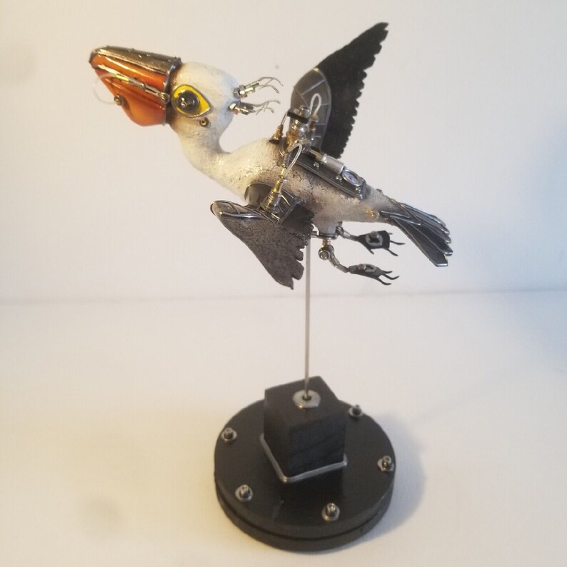 Pelican Mechanical Mutant 3D Robot Creature Animals Art - Etsy