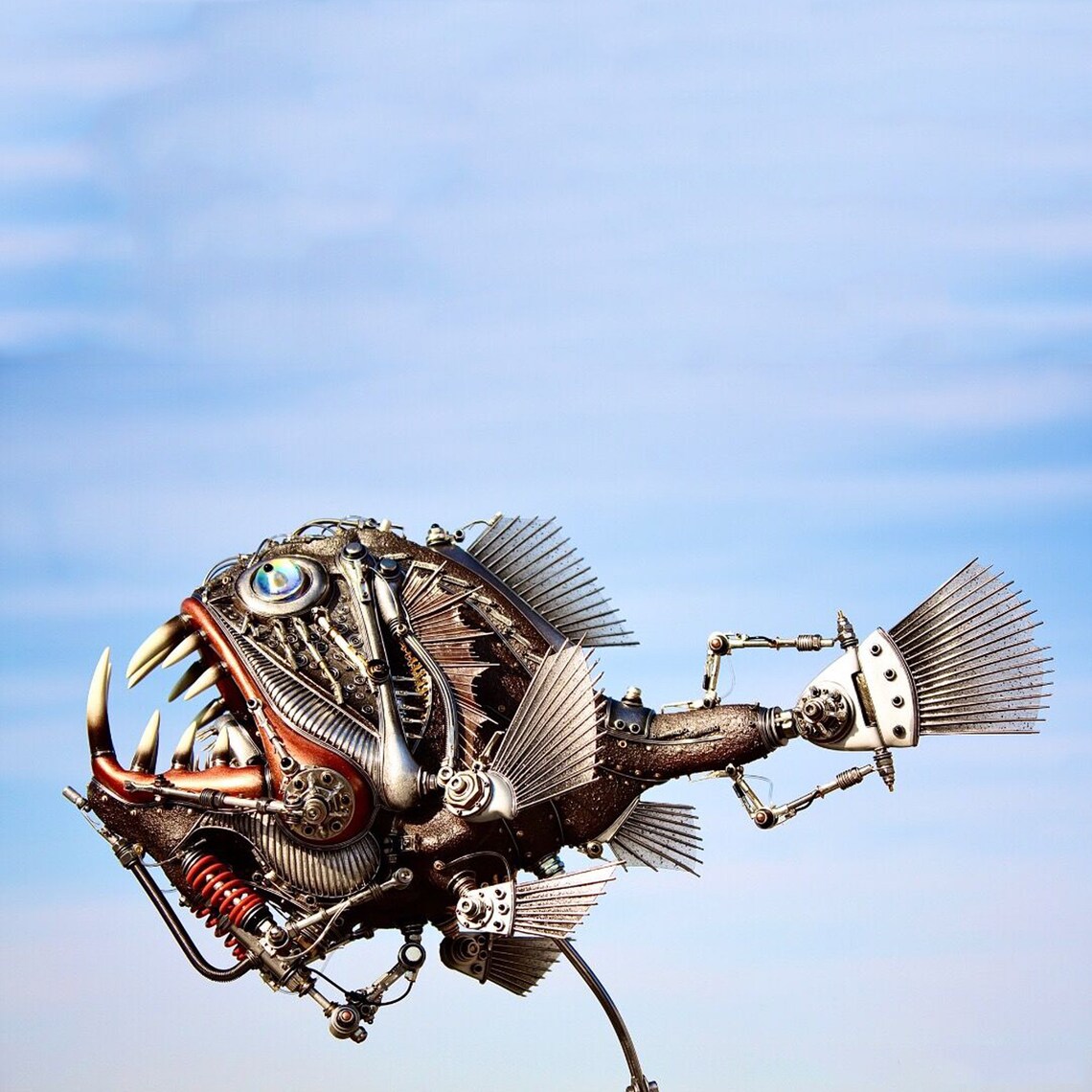 Fangtooth Mechanical Mutant 3D Robot Creature Animals Handmade - Etsy