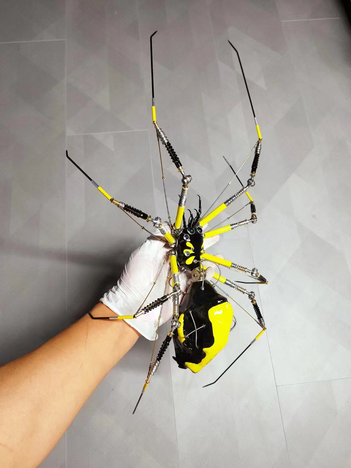 Mechanical Mutant 3D Spider Sculpture, Handmade Crafts Sculpture Table ...