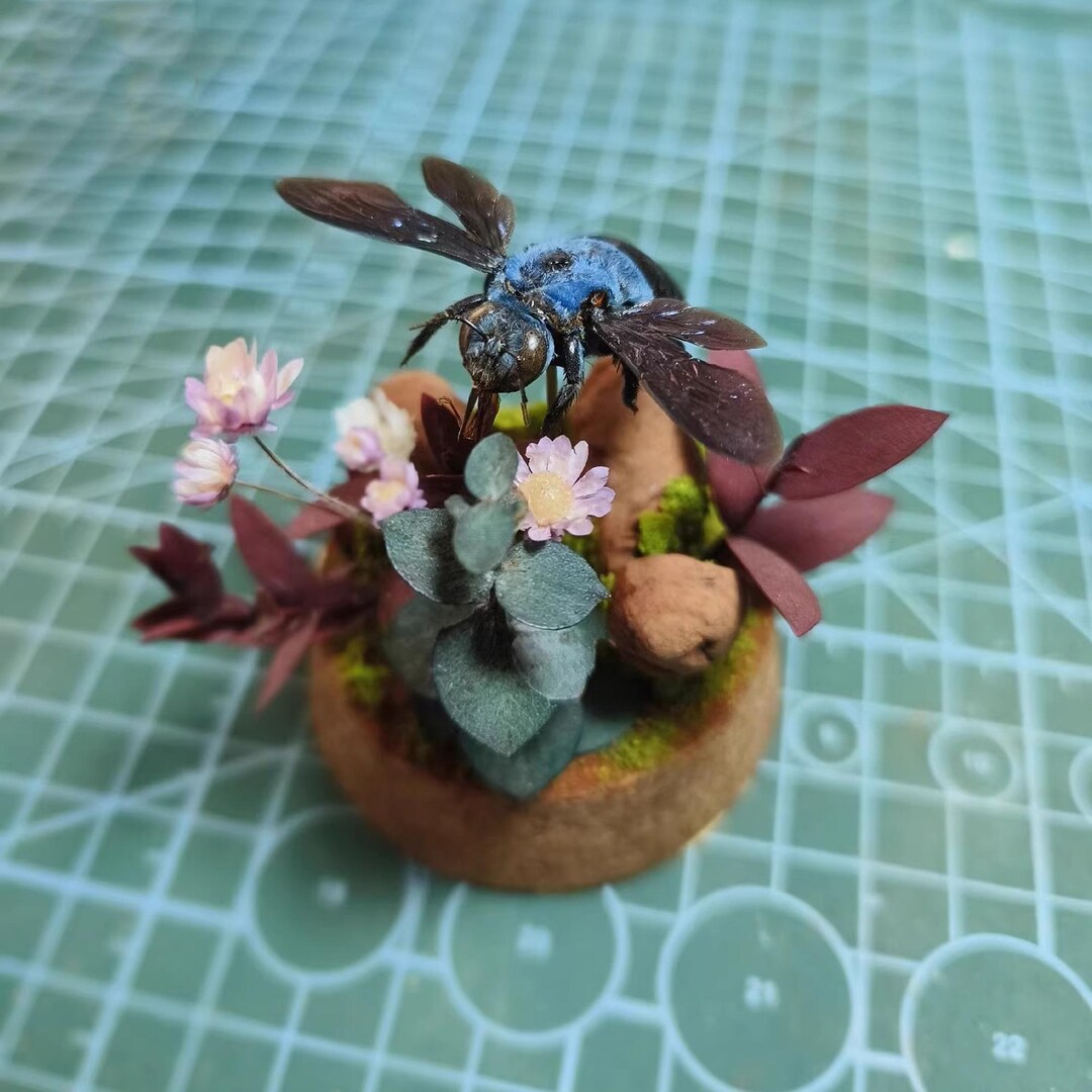 Mechanical Xylocopa Caerulea Diorama, the Smallest Mechanical Insect ...