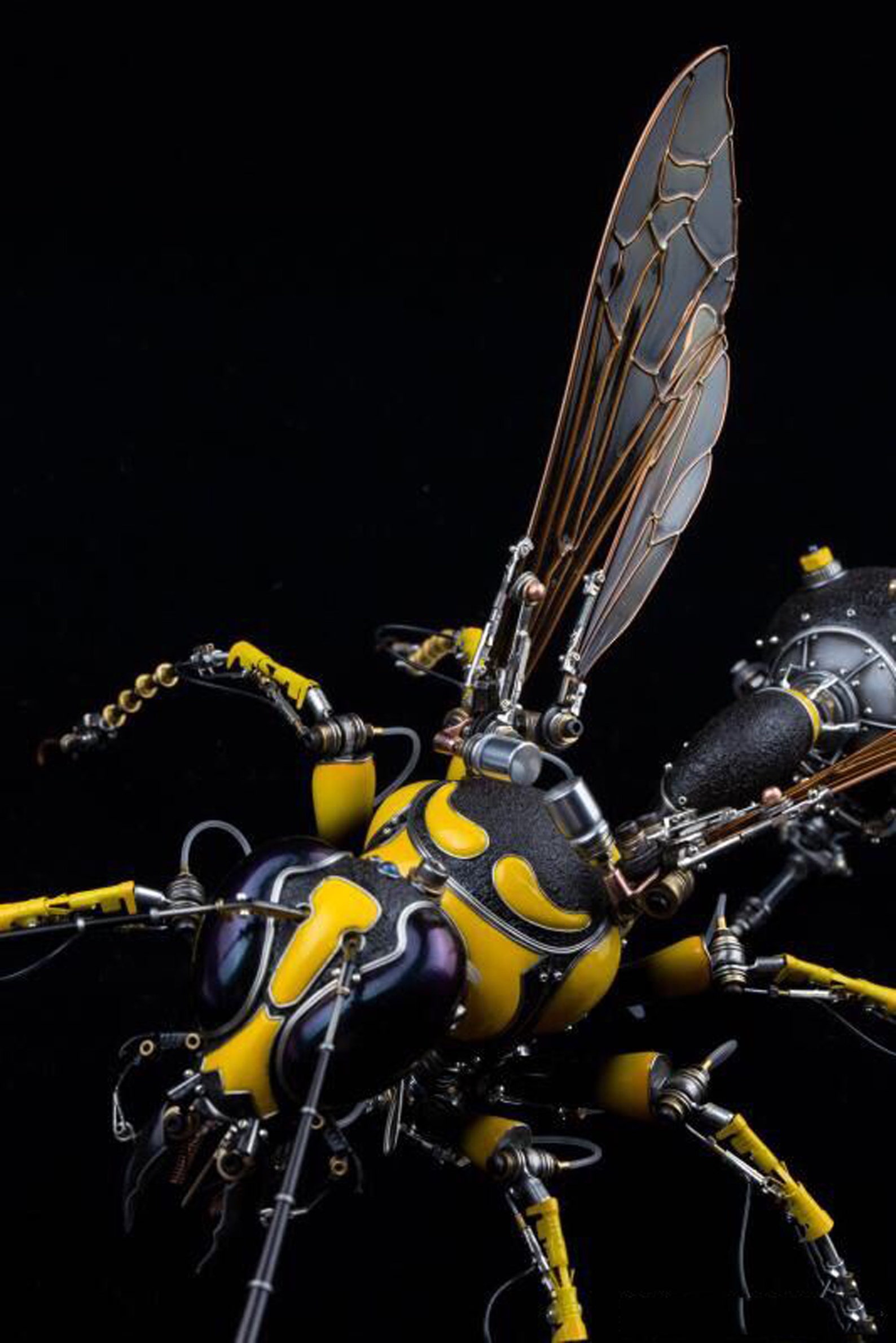 Mechanical Hornet Mutant Robot Sculpture Handmade Steampunk Cyberpunk ...