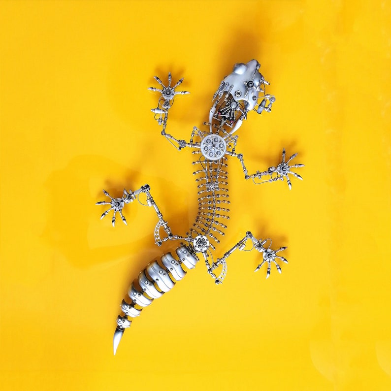 Mechanical Skeleton of Leopard Gecko Lizard Mutant 3D - Etsy