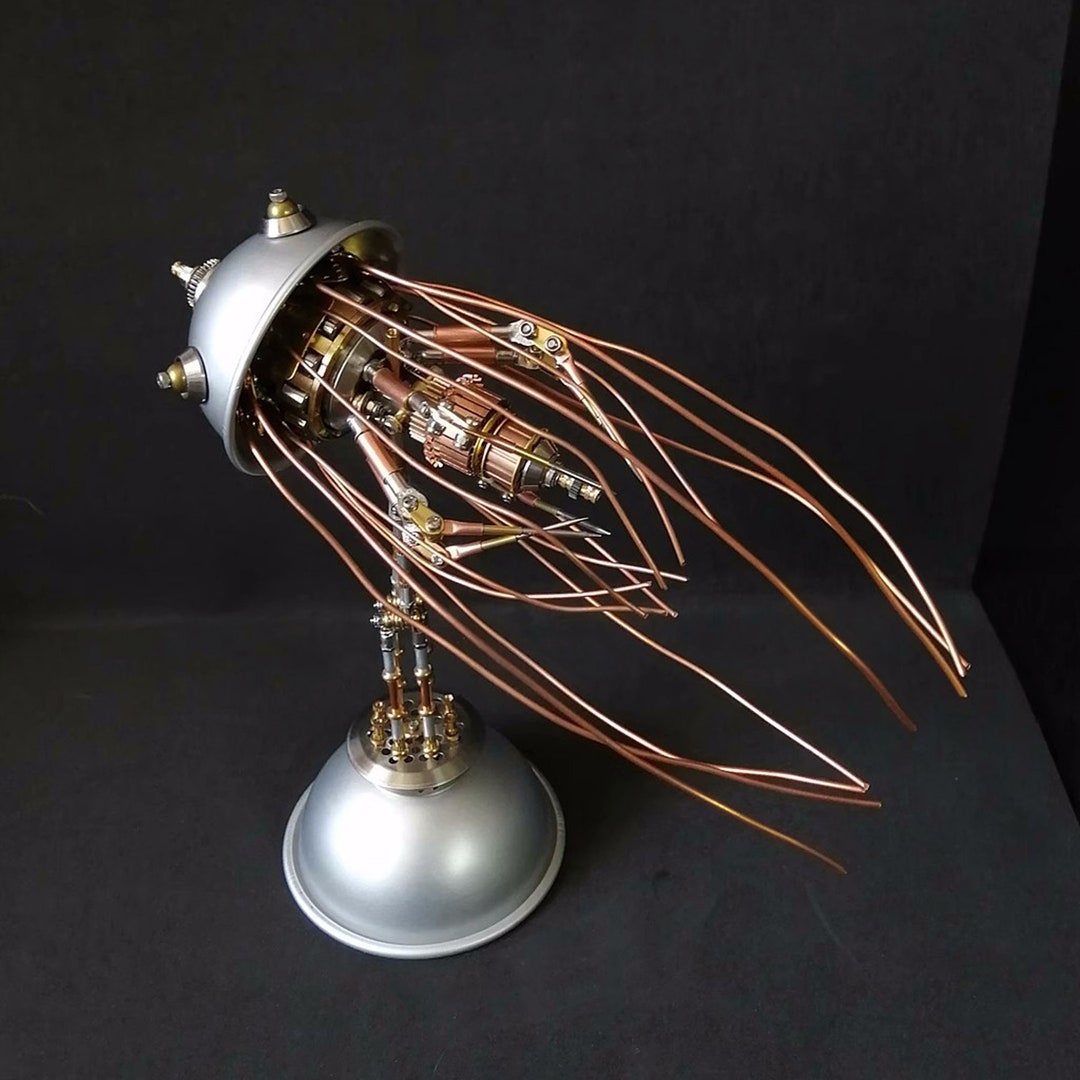 Biochemical Mechanical Jellyfish Sculpture, Handmade Metal Artwork ...
