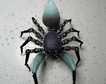 Mechanical Mutant 3D Jumping Spider Sculpture Handmade - Etsy